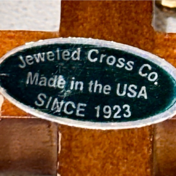 Jeweled Cross Company | Accents | Wooden And Gold Jeweled Cross Co ...